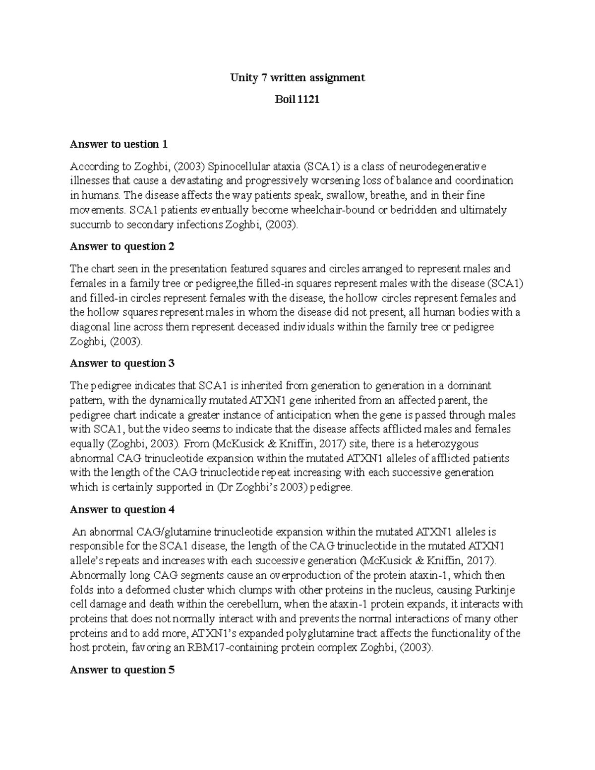 Unity 7 written assignment - Unity 7 written assignment Boil 1121 Answer to uestion 1 According ...