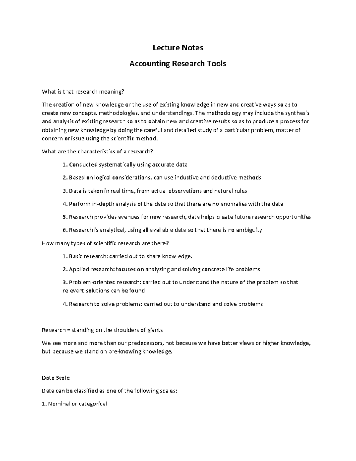 Lecture Notes Accounting Riset Application Lecture Notes Accounting Research Tools What Is