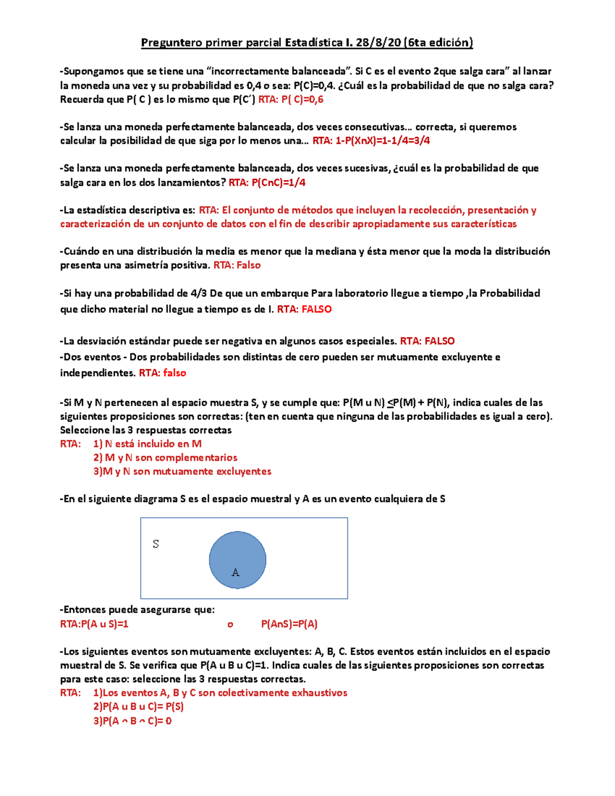 Preguntero Primer Parcial Estadistica II - Warning: TT: undefined function: 32 Preguntero primer ...