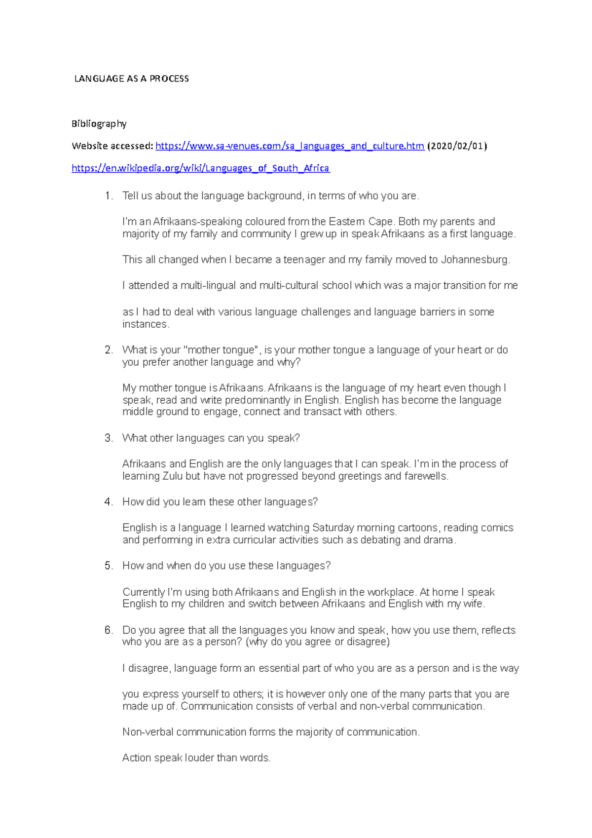 AFL - portfolio activity 1 - AFL1501 - Unisa - Studocu