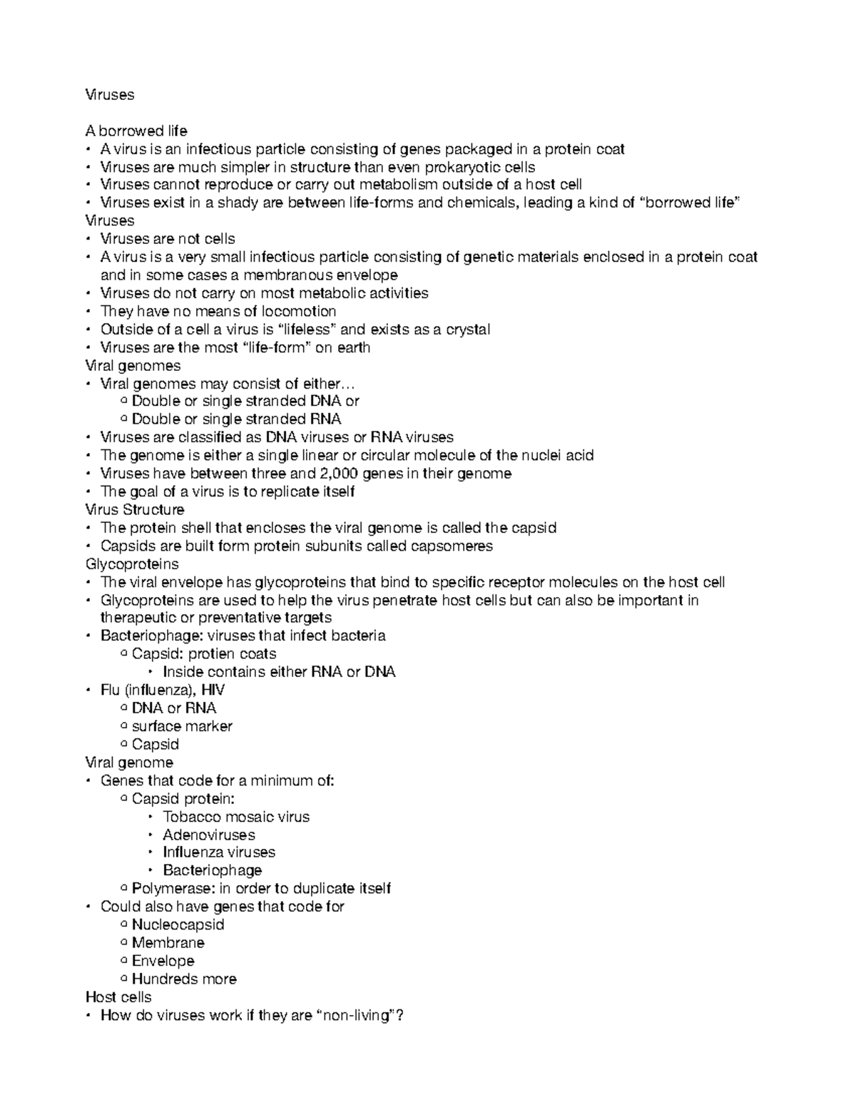 Chapter 19 Viruses - Dr. Jessica Graham - Viruses A borrowed life A ...