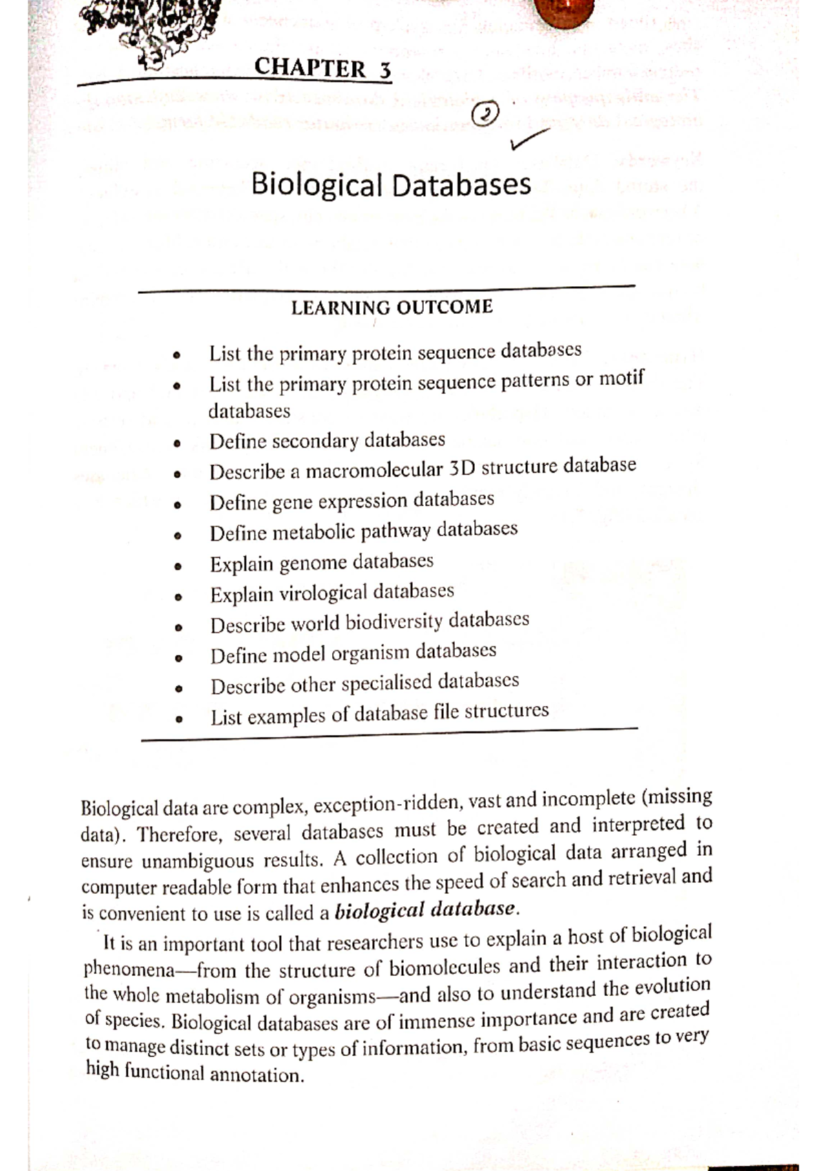 Biological database - bioinformatics - Environmental Biology, Forest ...