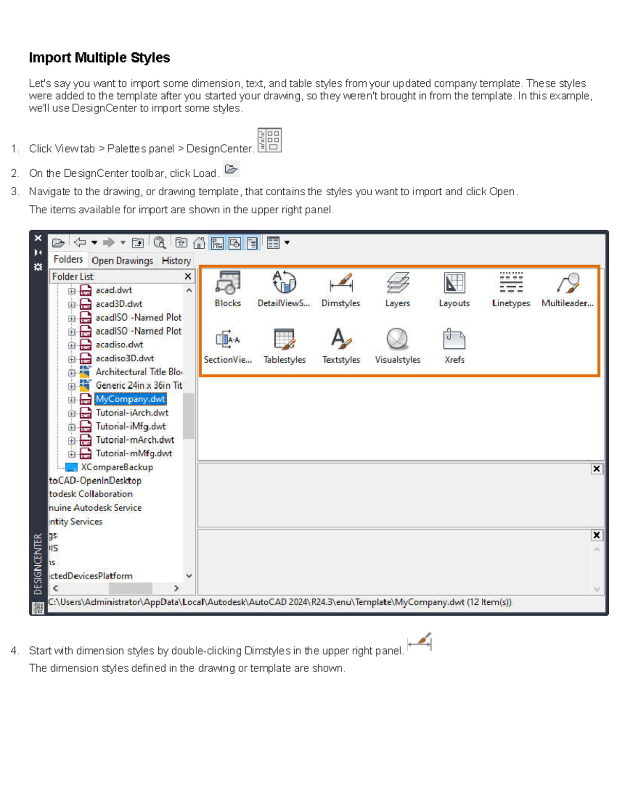 Import Styles into Drawing - Import Multiple Styles Let's say you want ...