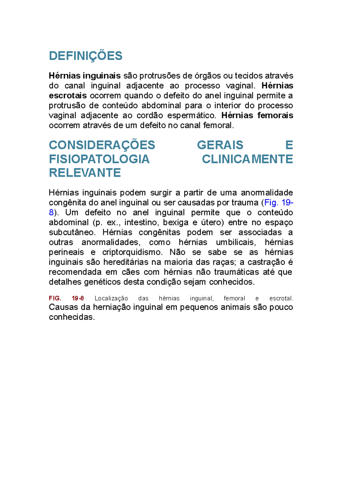 HÉRNIA - PÓS AULA - Material pós aula - DEFINI䌃✀伃̀ES H攃Ārnias inguinais ...