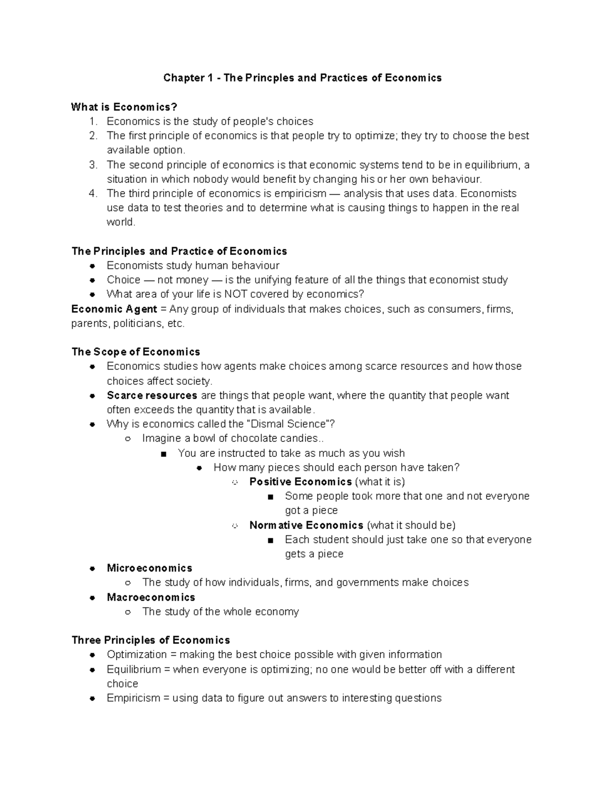 ECN104 - Chapter 1 - Chapter 1 - The Princples and Practices of ...