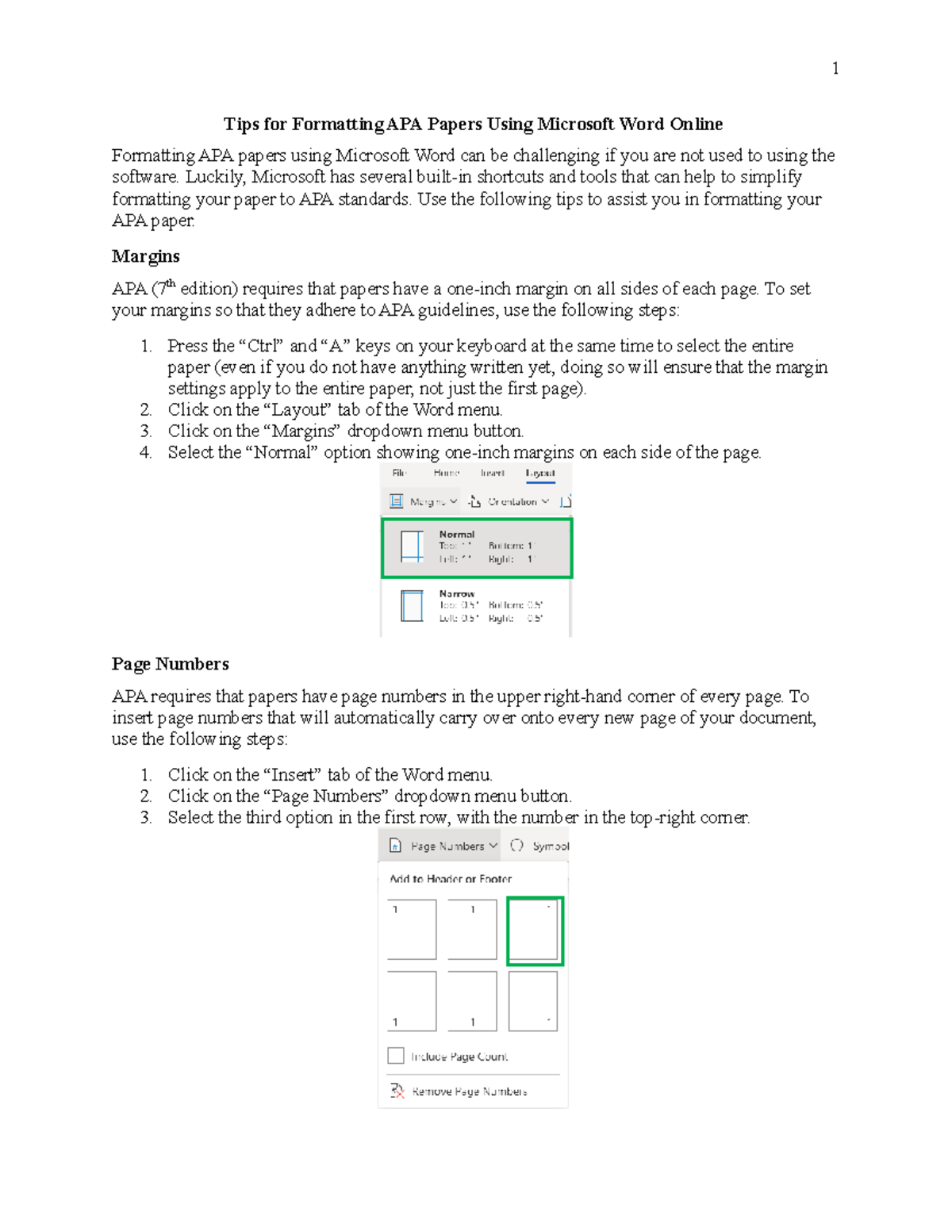 Tips for Formatting APA 7th edition papers - Revised August 2021 - Tips ...