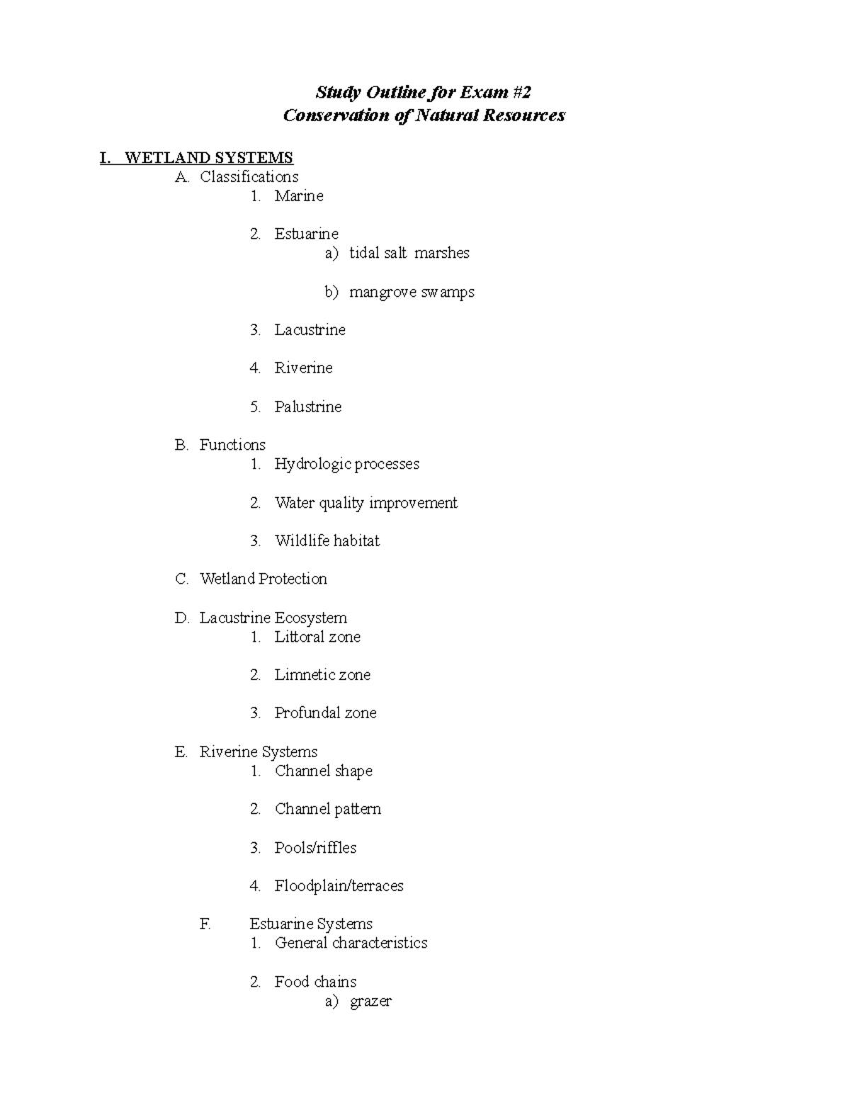 Exam2 Study Outline - Professors name is Jeff Bradley - Study Outline ...
