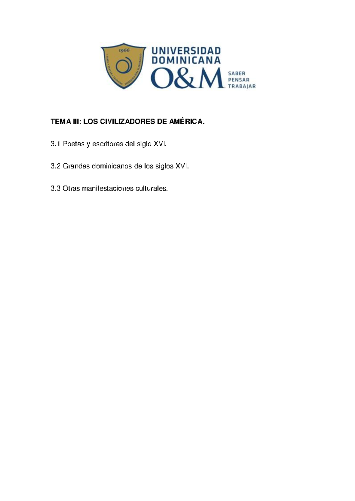 560317123 Los Civilizadores de America Oymas - TEMA III: LOS ...