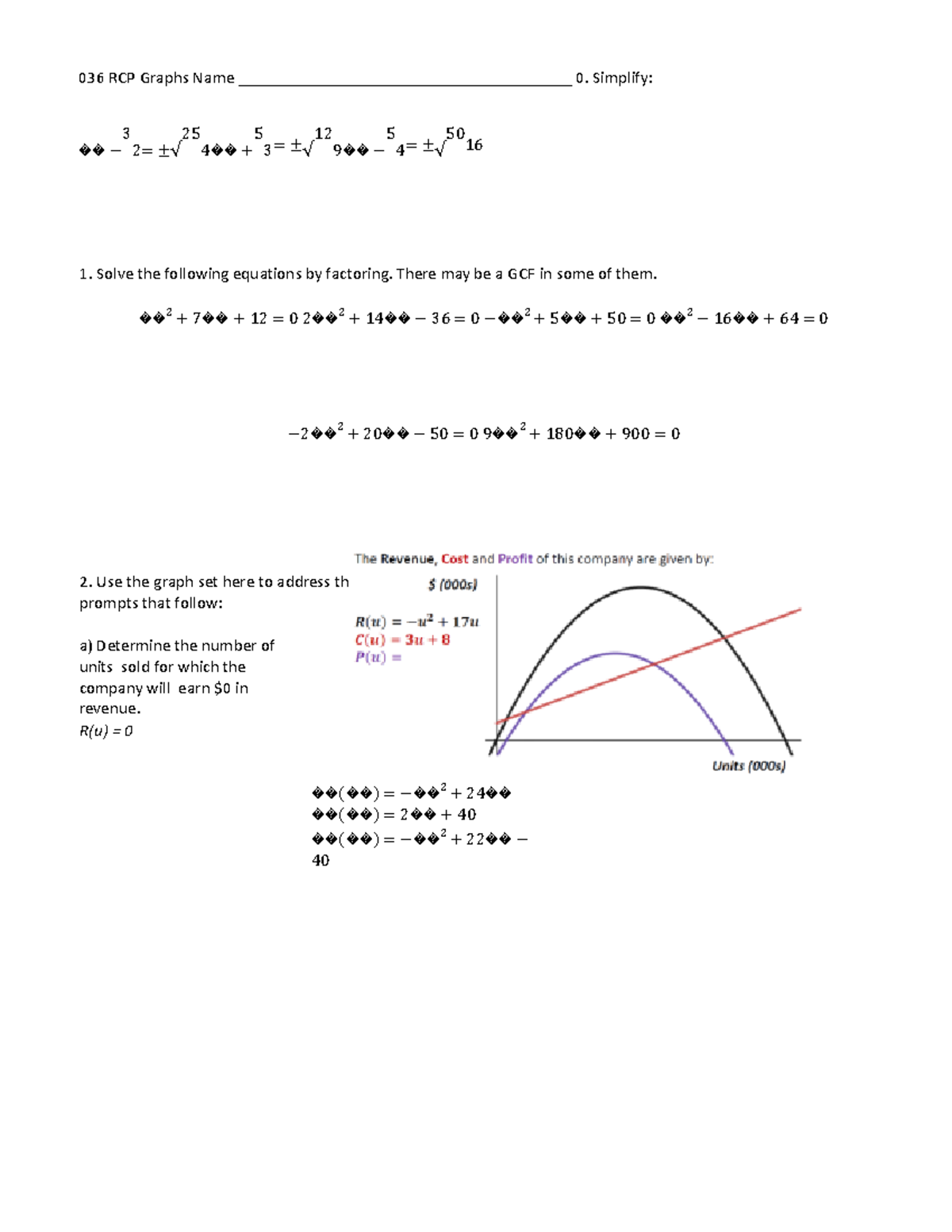RCP Graphs - Lecture Notes - 036 RCP Graphs Name ...