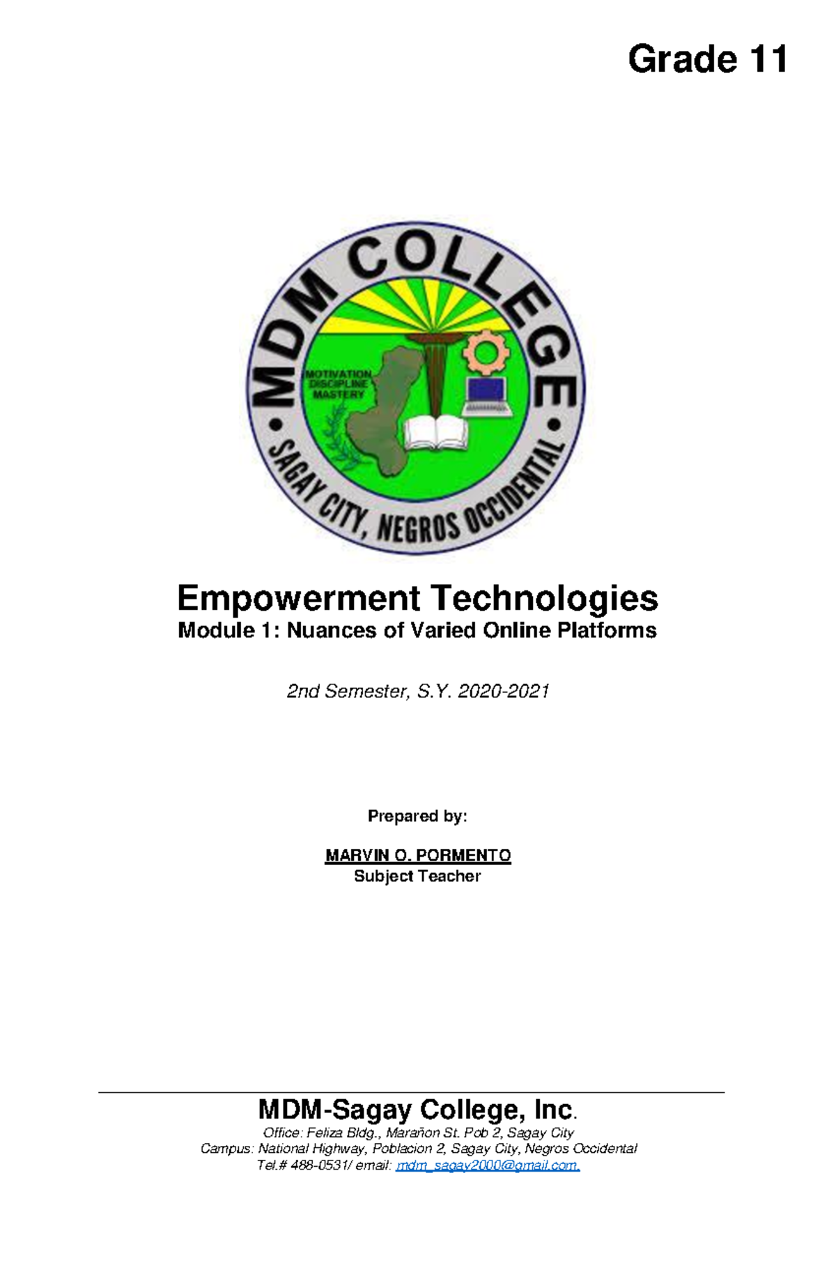Module 1 - Empowernment Technologies - Grade 11 Empowerment ...