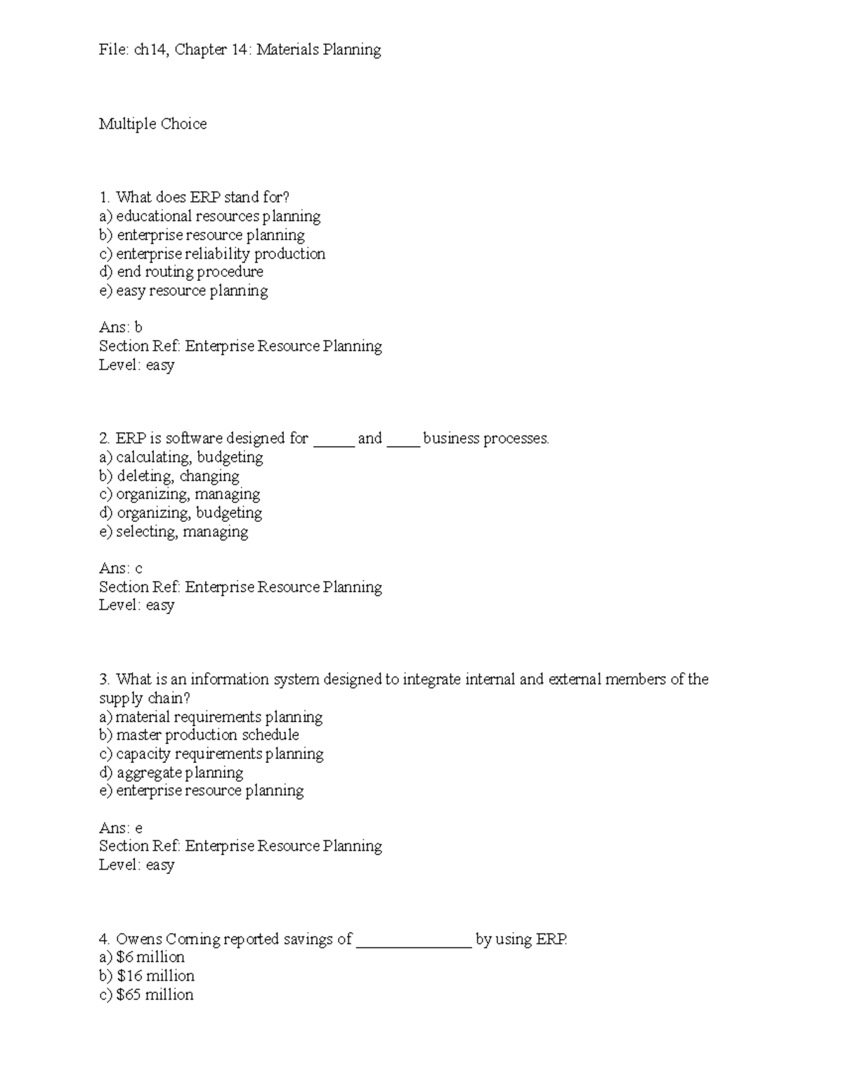 CH14-Market Planning - For POM - File: ch14, Chapter 14: Materials ...