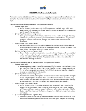 SCS 100 Module One Activity Template - SCS 100 Module One Activity ...