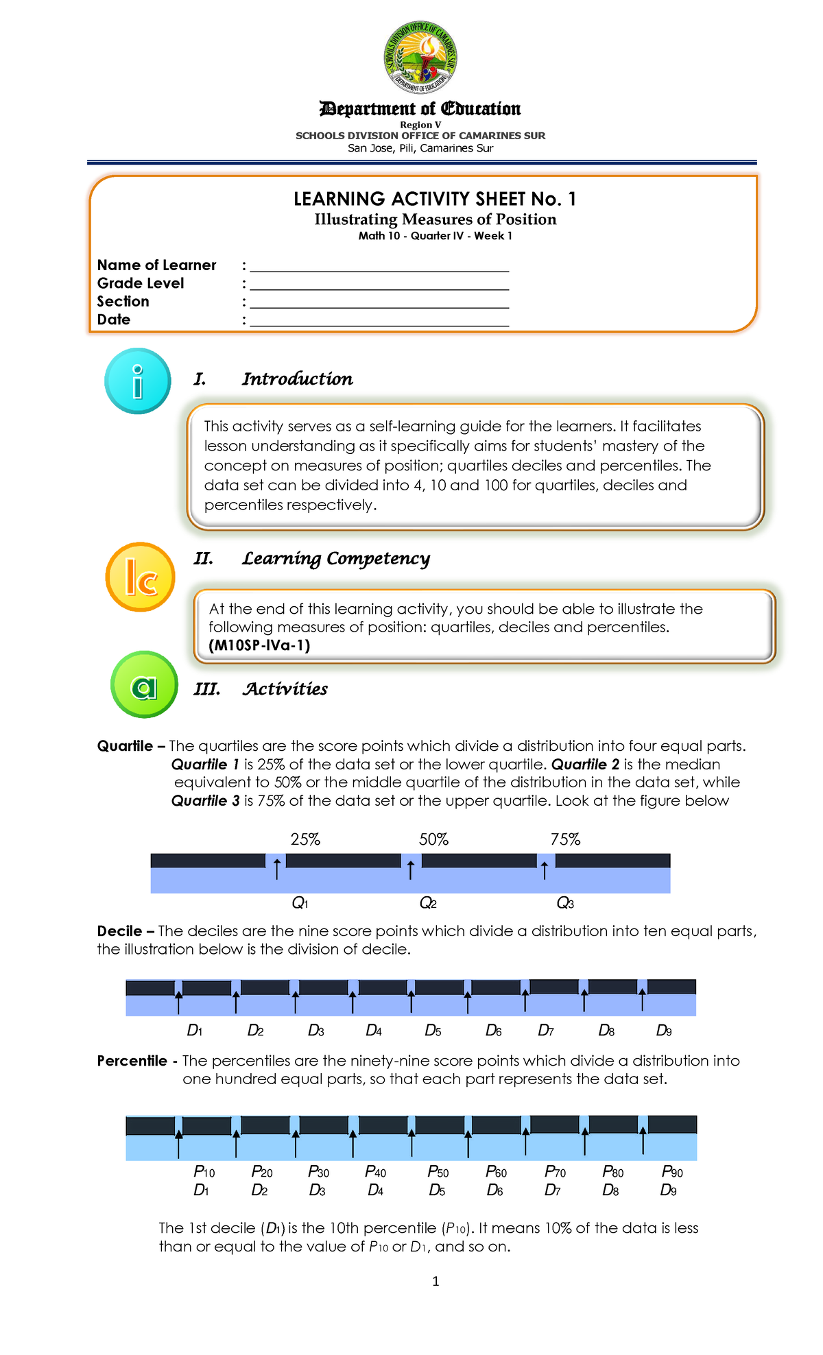 LAS MATH10 Q4 W1 NUIZ-1 - math - Republic of the Philippines Department ...