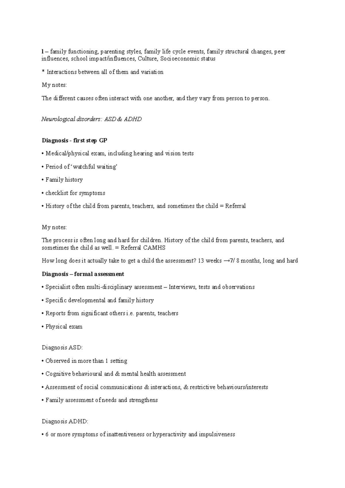 Safeguarding - Lecture notes 1-5 - l – family functioning, parenting ...