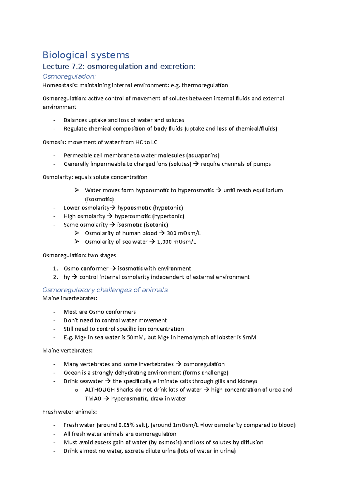 Biological systems Module 7 - Biological systems Lecture 7 ...