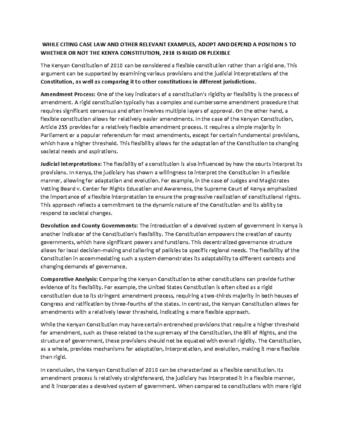 Constitutional LAW Revision Wallen - WHILE CITING CASE LAW AND OTHER ...