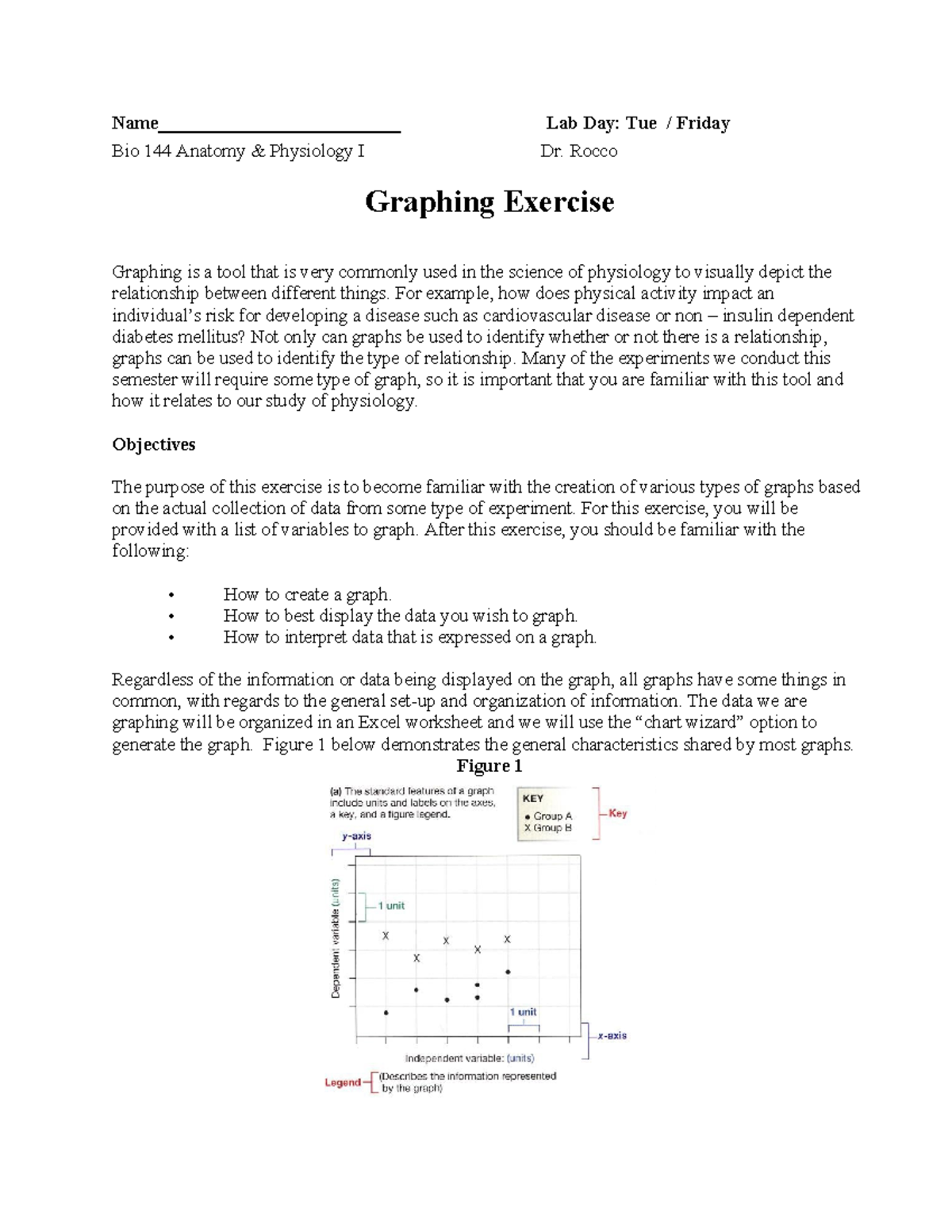 Graphing Method Activity - PDF hand in - Name Lab Day: Tue / Friday Bio ...