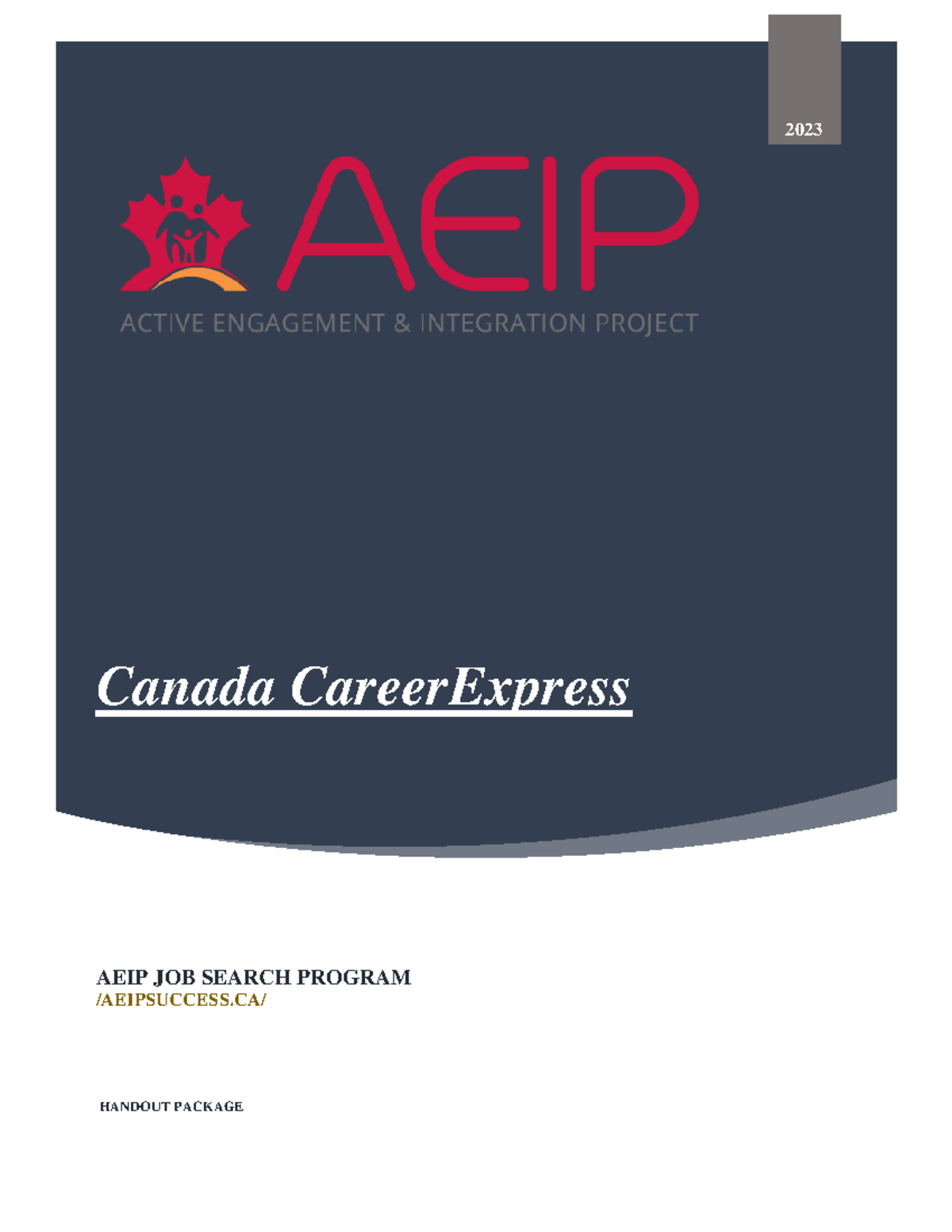 Aeip-canada-careerexpress handout 281676677815 - Prospectus chapter 5 2023 - NED University of ...