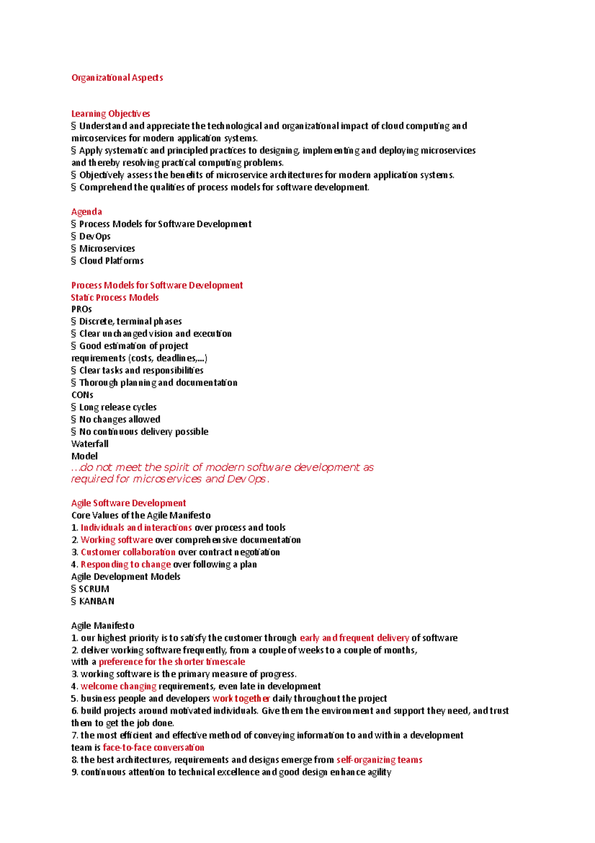 VL3. Organizational Aspects - Organizational Aspects Learning ...