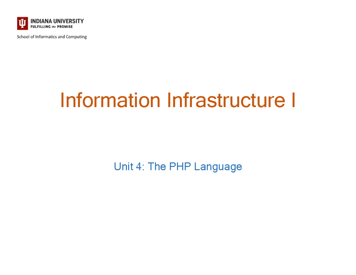 Unit04 3 - Lecture notes unit4-3 - Information Infrastructure I Unit 4 ...