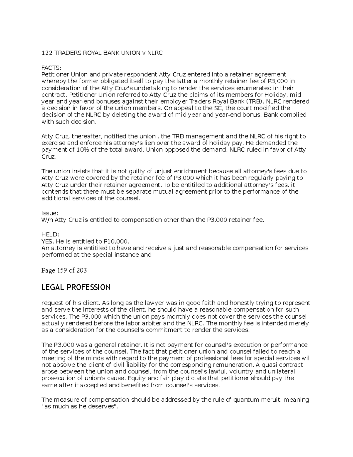 122 Traders Royal BANK Union v NLRC - 122 TRADERS ROYAL BANK UNION v ...