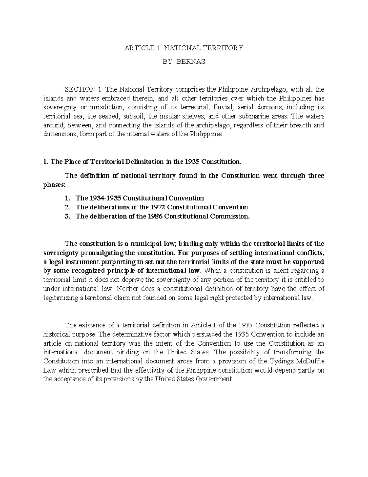 Article 1 of the 1987 Philippine Constitution - ARTICLE 1: NATIONAL ...