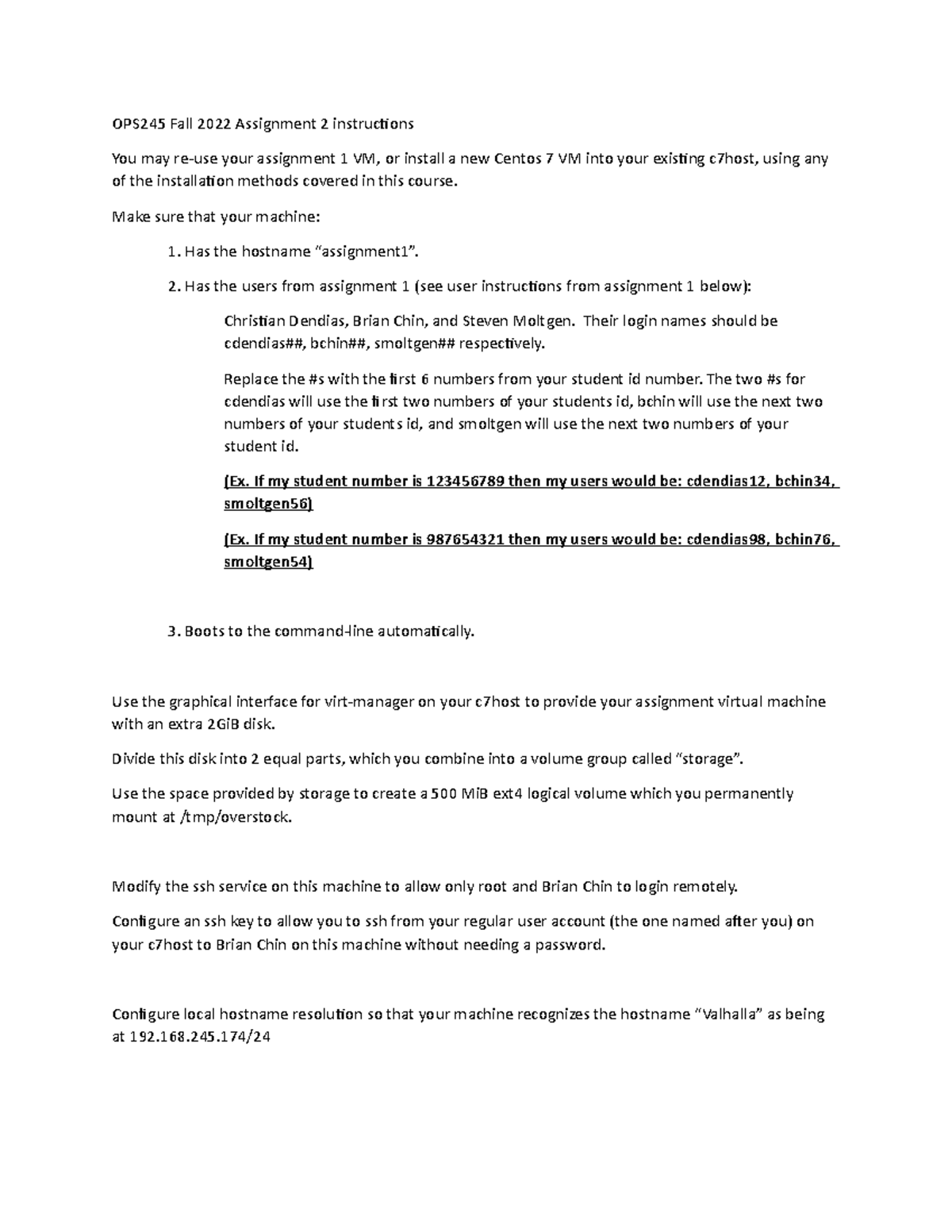 OPS245 Fall 2022 Assignment 2 Instructions - OPS245 Fall 2022 Assignment 2 instructions You may ...