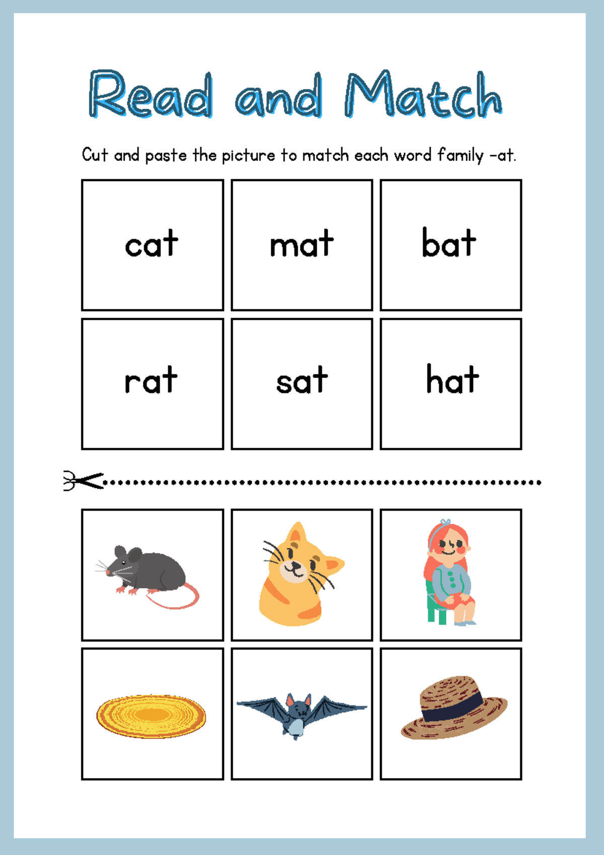 CVC Read and Match Worksheet - Sex education - Read and MatchRead and ...