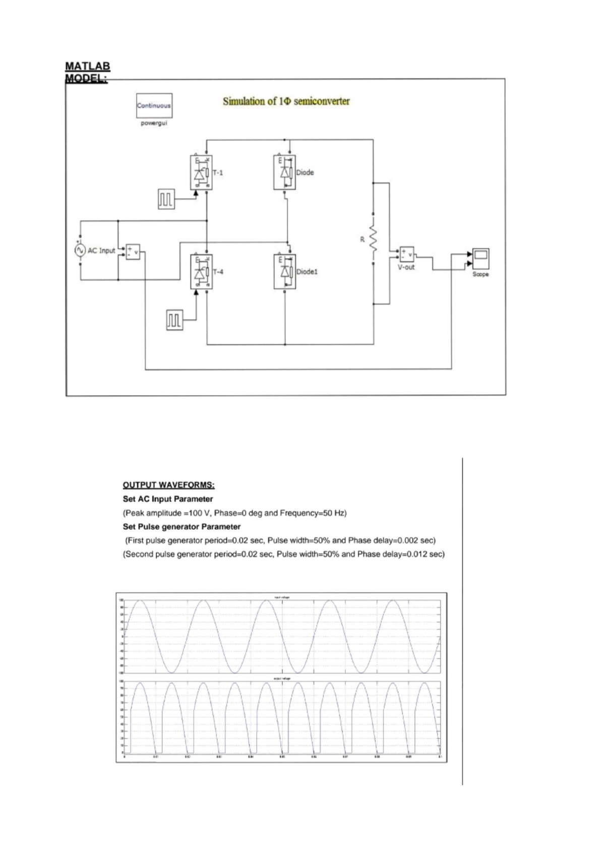 PE Simulation - Easy - MATLAB MODEL: Simulation of 10 semiconverter ...