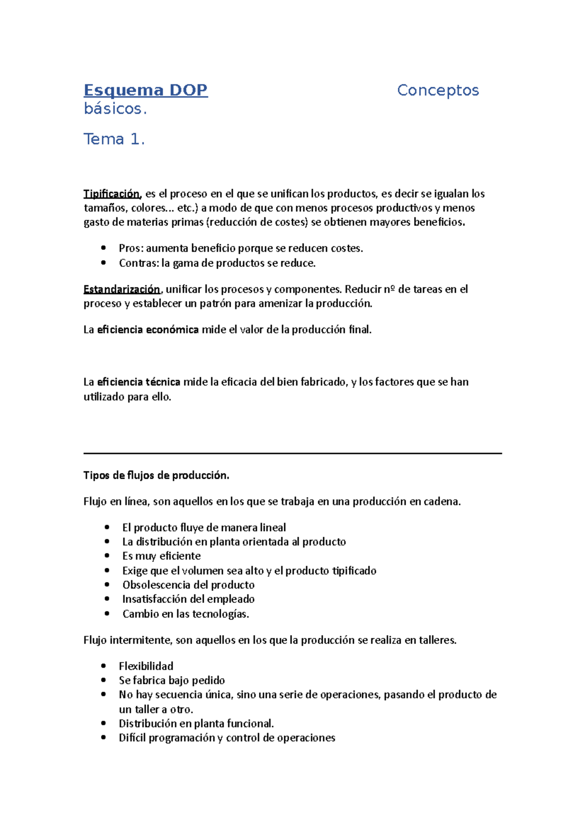 Esquema DOP T1-7 - Esquema DOP Conceptos básicos. Tema 1. Tipificación, es el proceso en el que ...