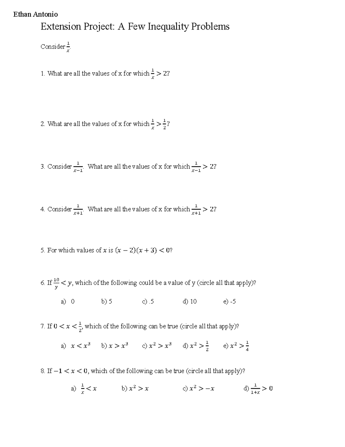Extension Project Chapter 5 With Name Extension Project A Few