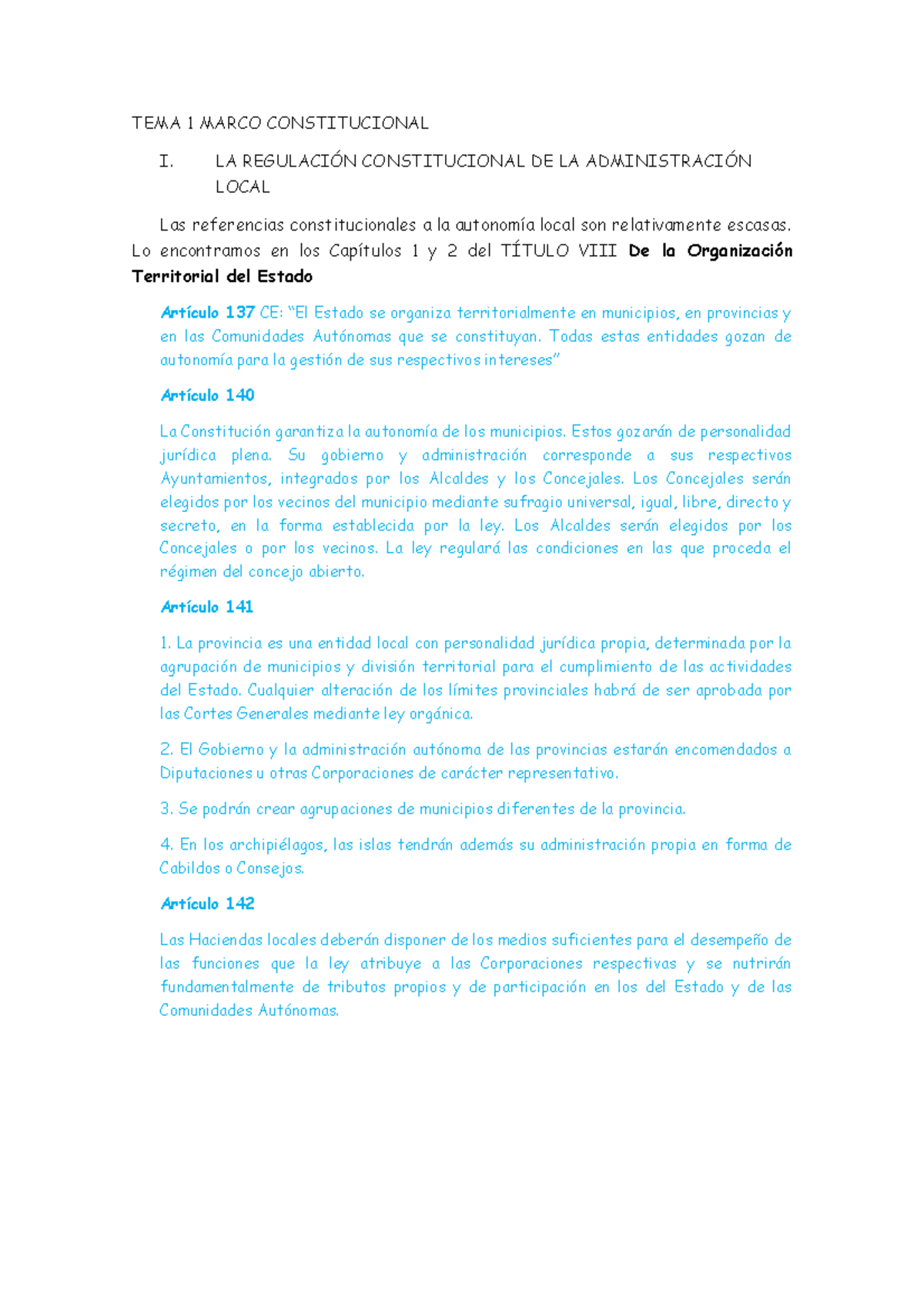 TEMA 1 Marco Constitucional - TEMA 1 MARCO CONSTITUCIONAL I. LA ...