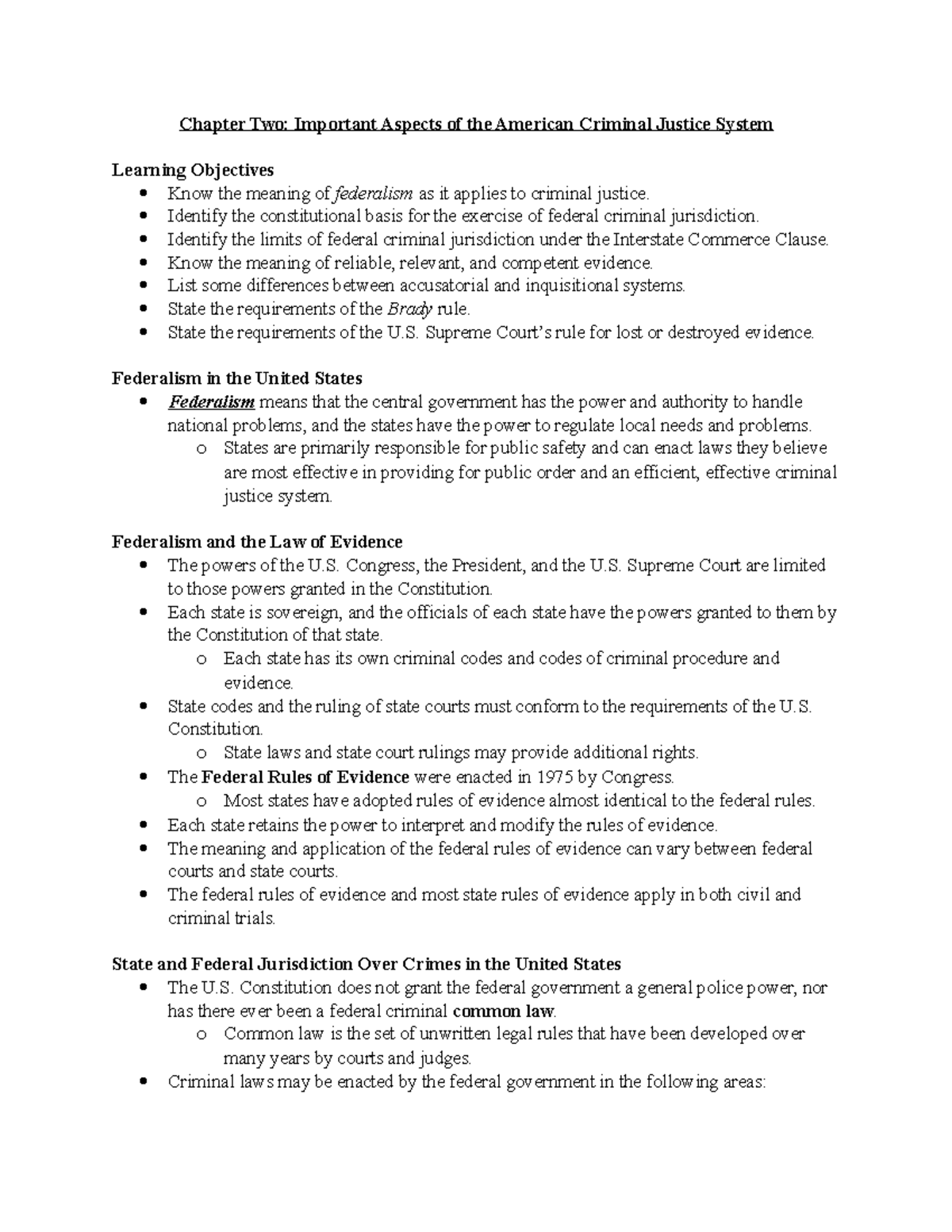 Chapter 2 Power Point - Notes - Chapter Two: Important Aspects of the ...
