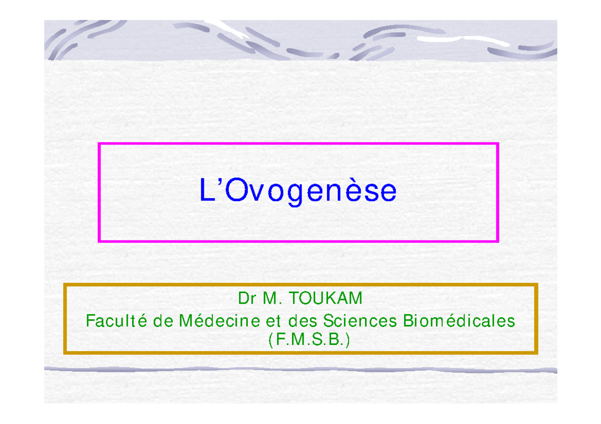 Ovogenese - et ... la segmentation consiste en une série de divisions ...