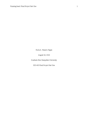 IDS 403 5-2 Activity- Self Reflection - Module 5-2: Activity- Self ...