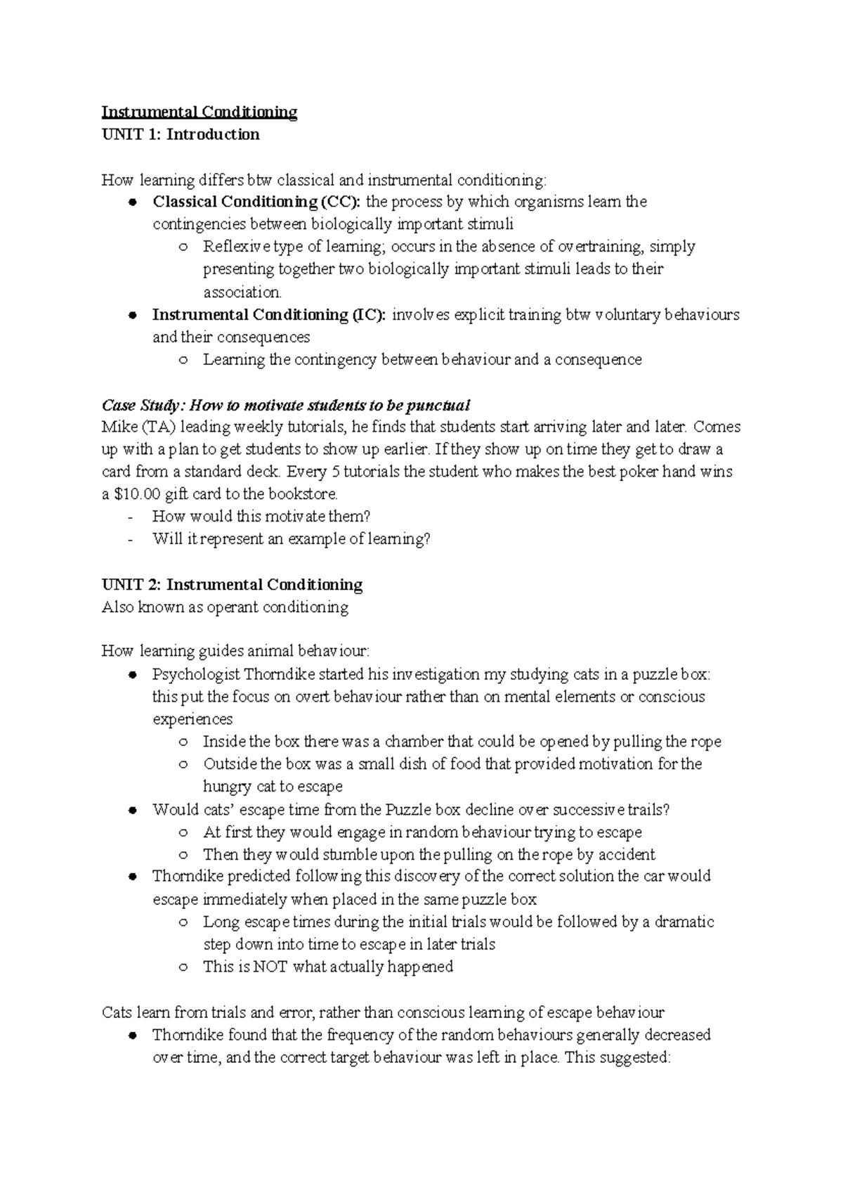 Mac Intro Psych- Instrumental Conditioning - Instrumental Conditioning ...
