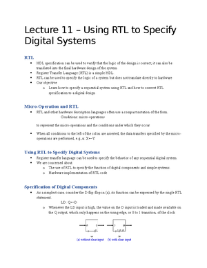 Micro - Lecture 14 - Lecture 14 – Design and Implementation of a Very Simple CPU (3) Generic ...