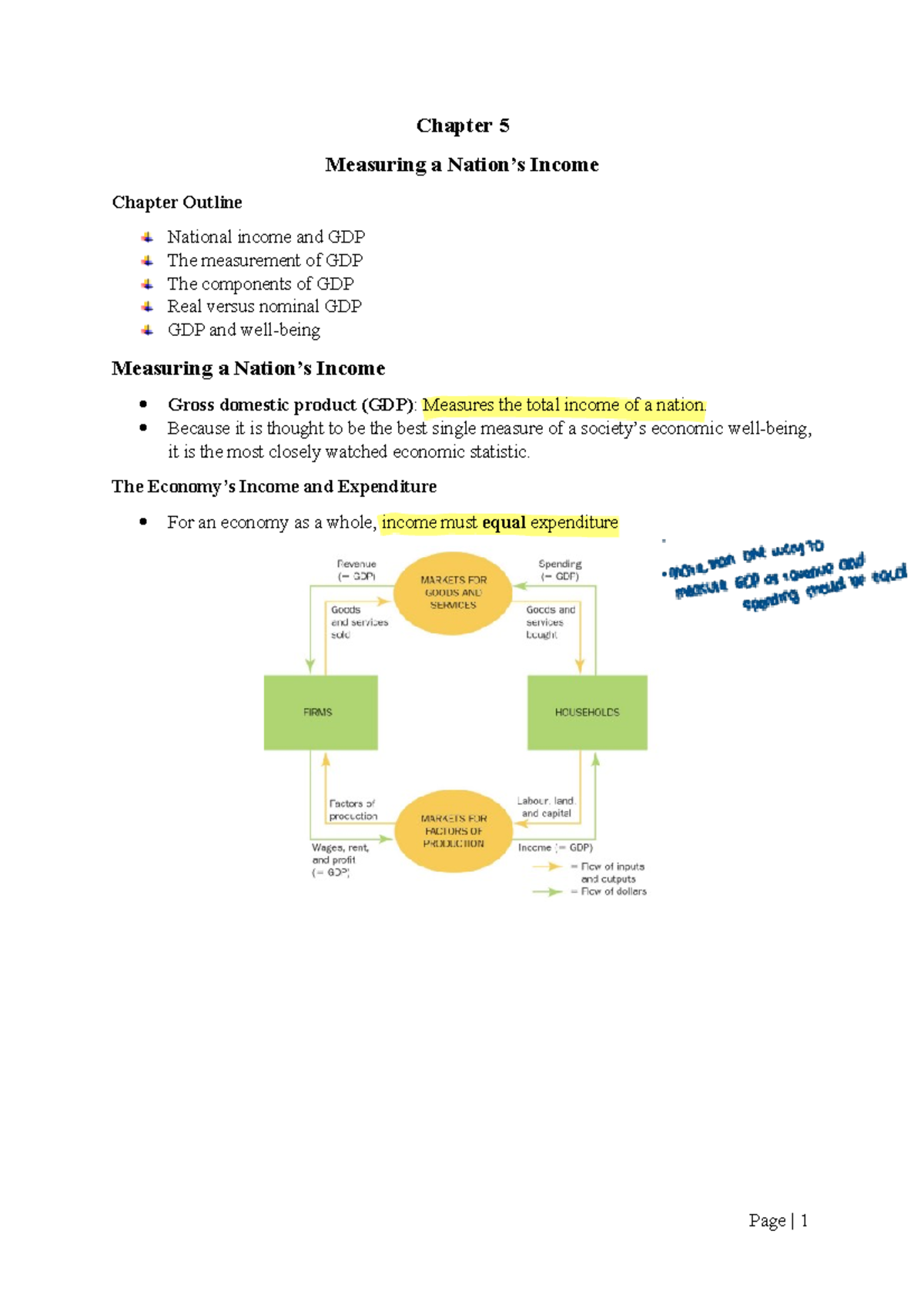 Chapter 5: Measuring a Nation’s Income - Chapter 5 Measuring a Nation’s ...