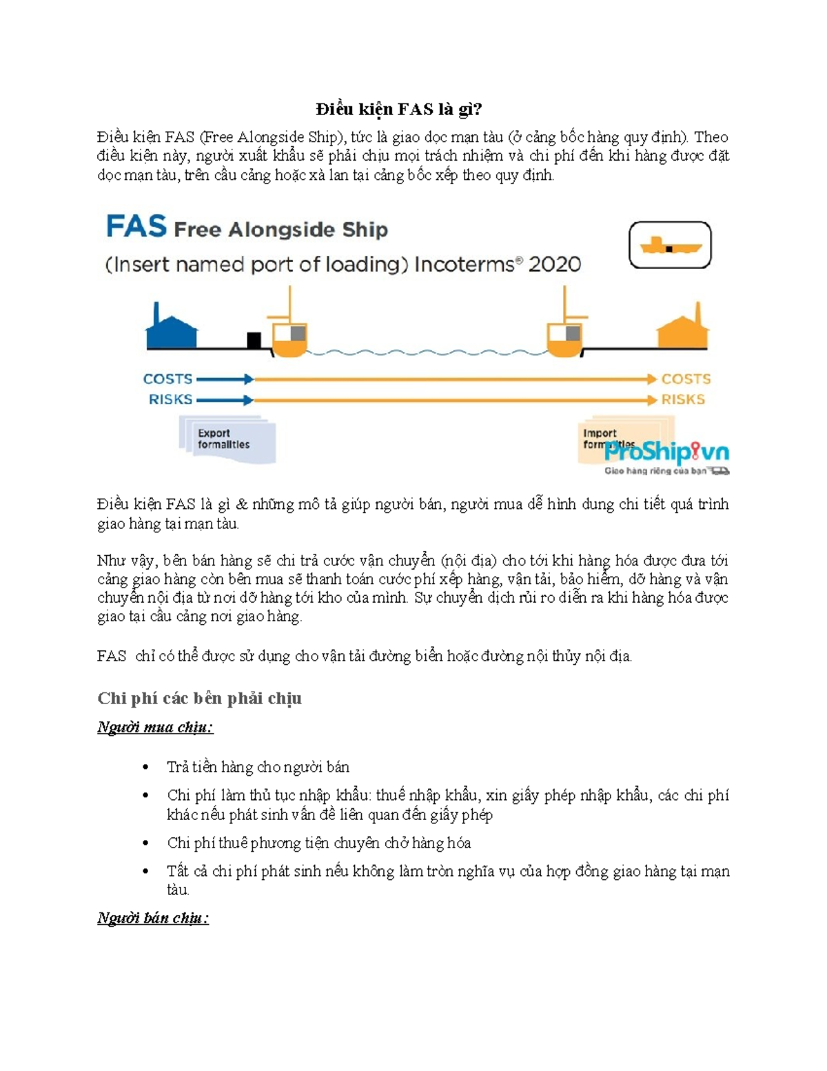 FAS - bai tap lon thuyet trinh - Điều kiê n FAS là gì?̣ Điều kiện FAS ...