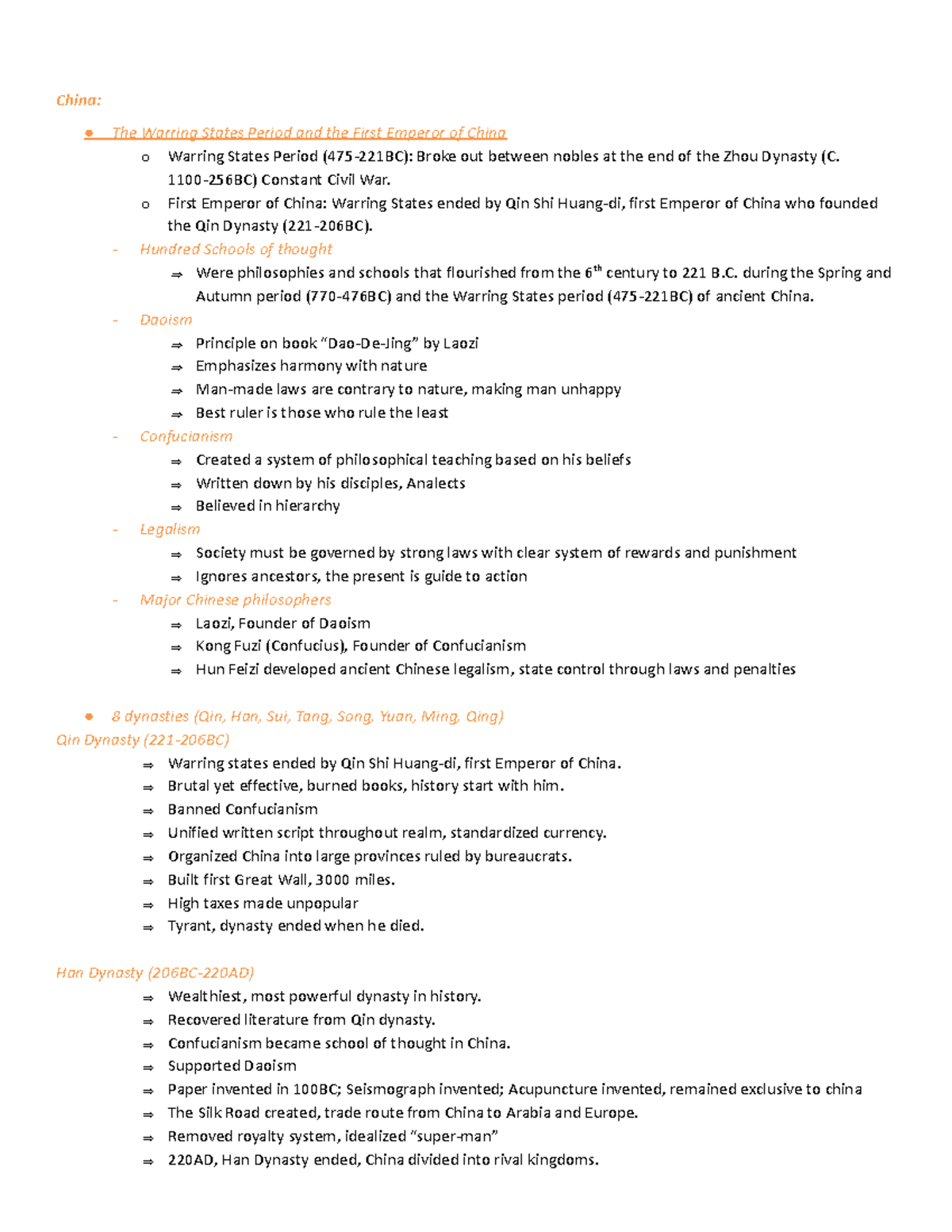 Exam Study Guide - intro to asian history - HIS 1500 - Studocu