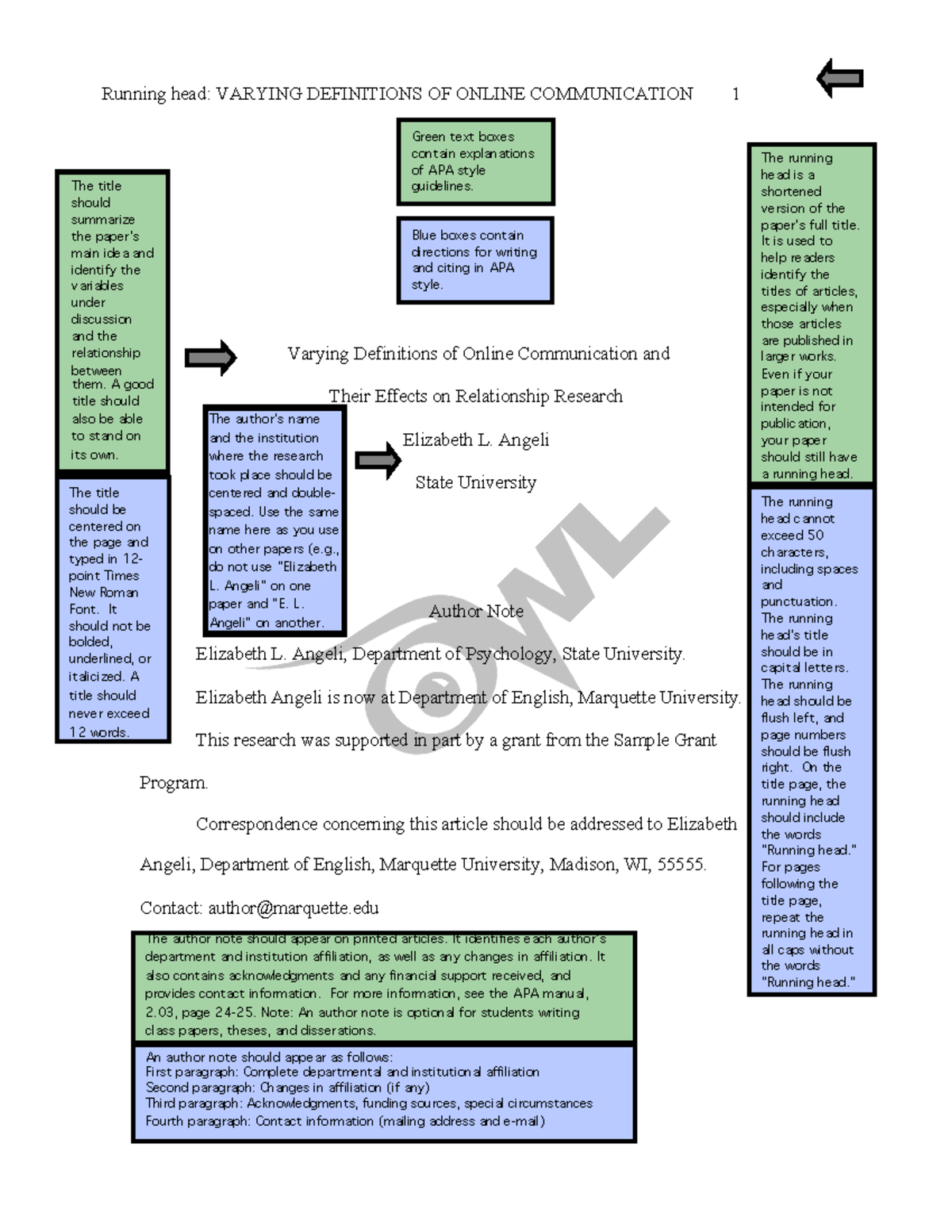 APA 6 sample paper - Please give your document a descriptive and clear ...