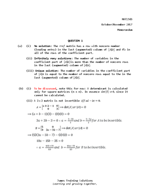 TL101 - MAT1503 Assignment 2 Final Version - Tutorial letter 101/0 ...