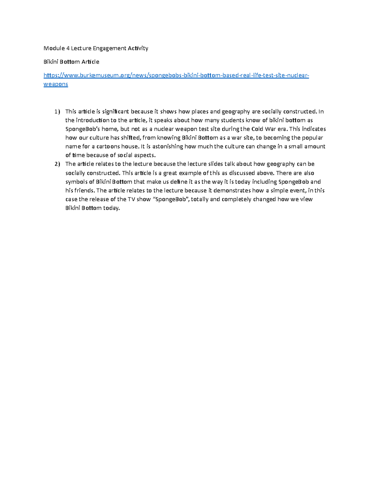 Module 4 Lec. Engagement - Module 4 Lecture Engagement Activity Bikini ...