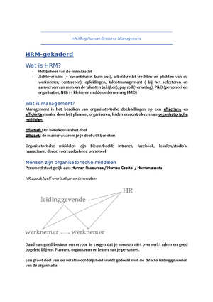 HRM - Uitleggen van het belang van een goed W&S-beleid via het model ...