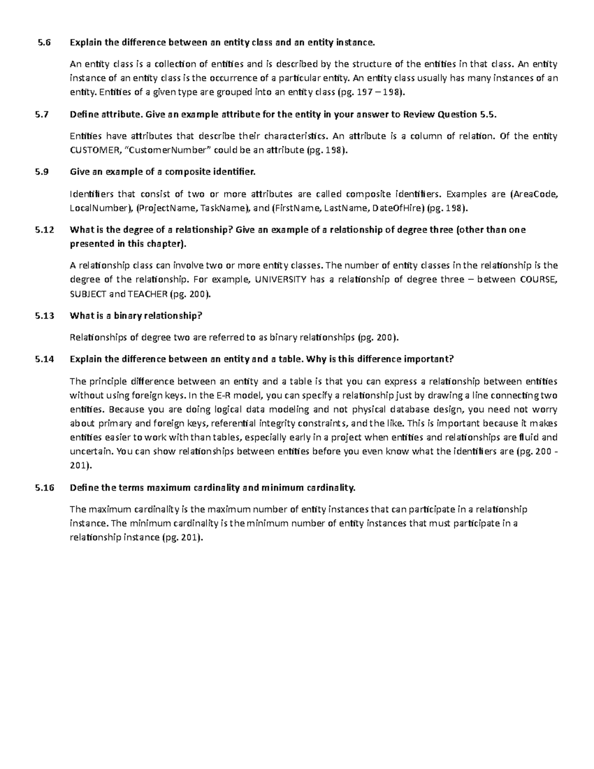 Docx - instructions lab - 5 Explain the difference between an entity class and an entity ...