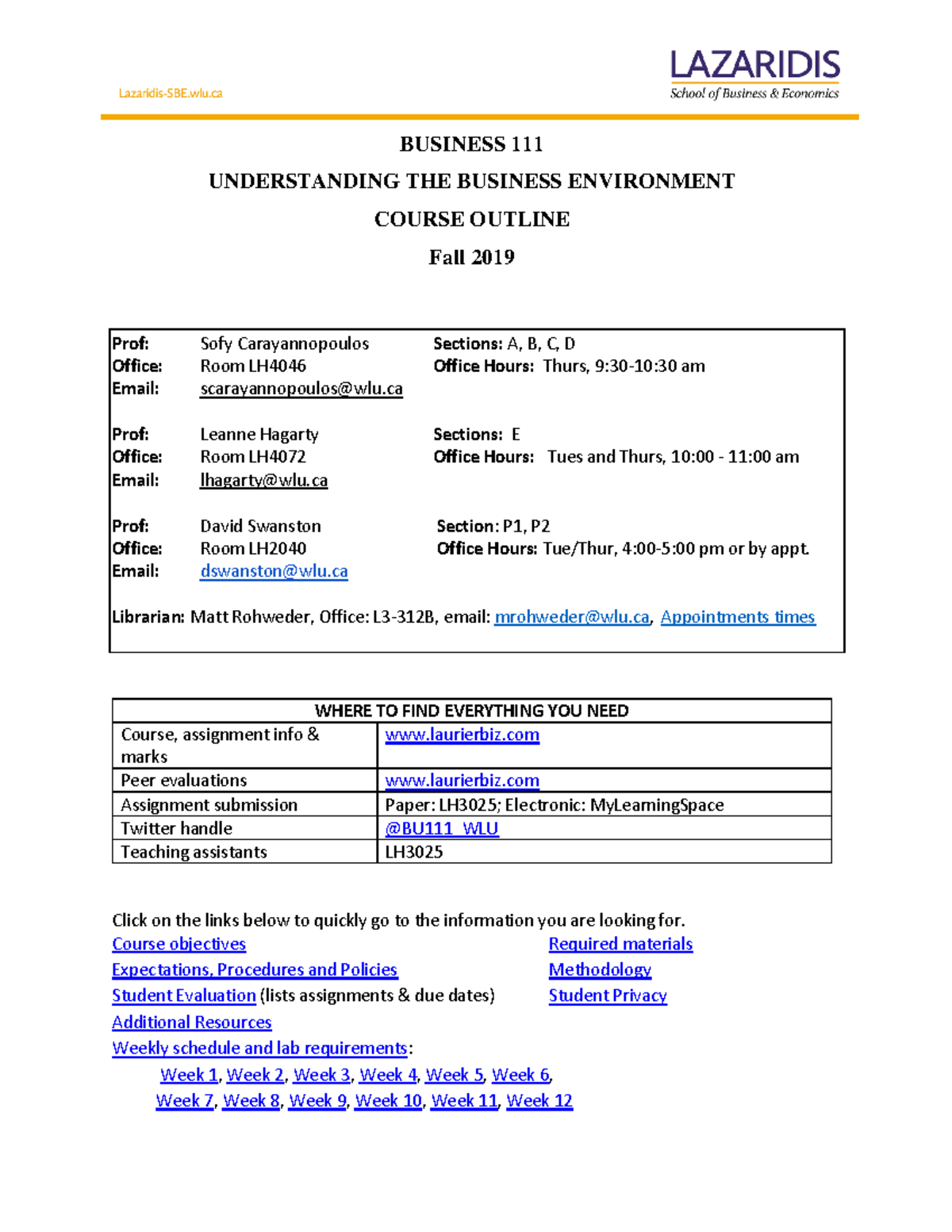 BU111 Syllabus - Warning: TT: undefined function: 32 Warning: TT: undefined function: 32 Prof ...