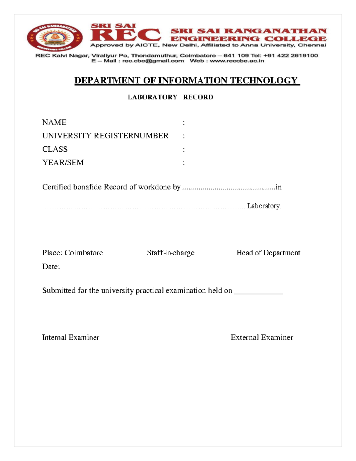 IT8711 cc spiral - DEPARTMENT OF INFORMATION TECHNOLOGY LABORATORY ...