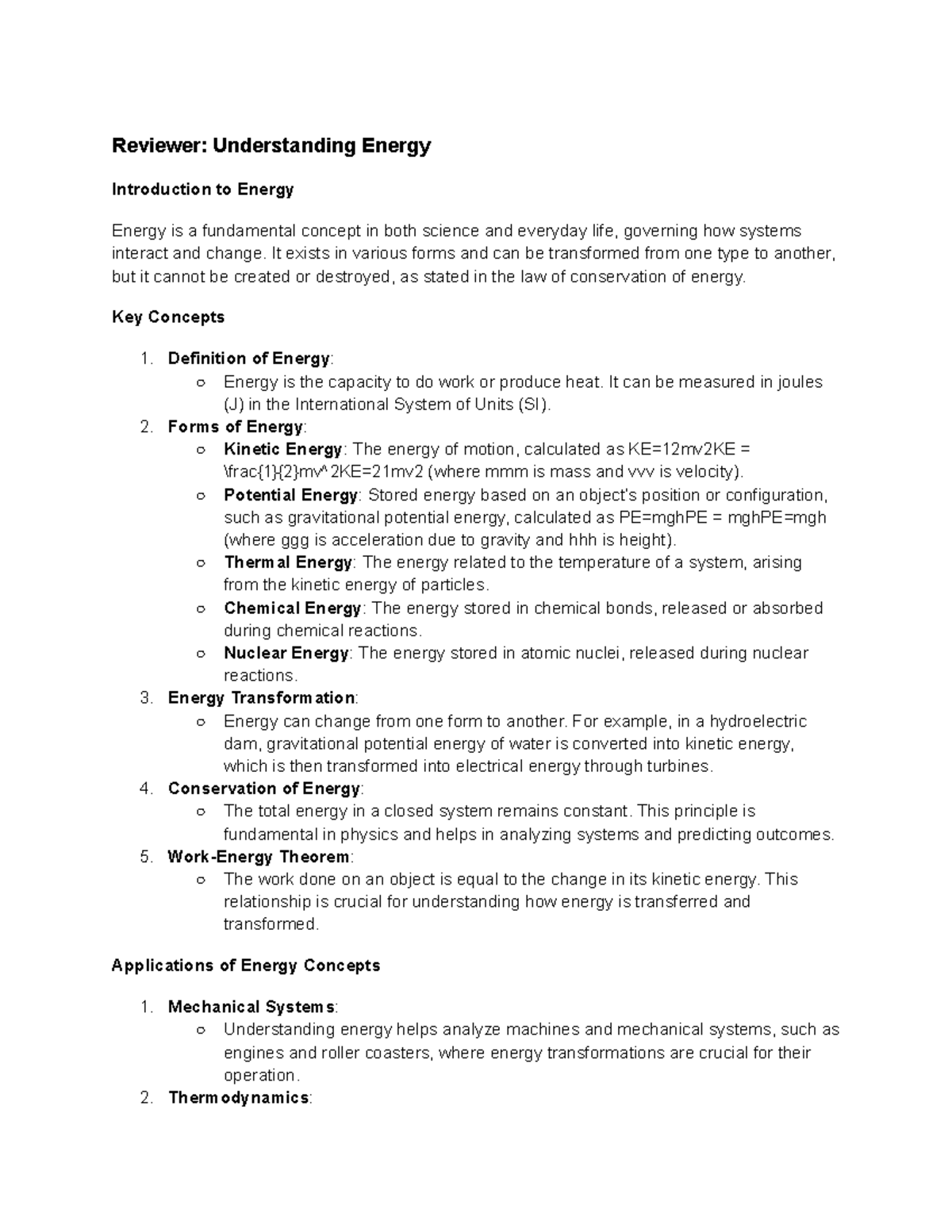 Reviewer Understanding Energy - Reviewer: Understanding Energy ...