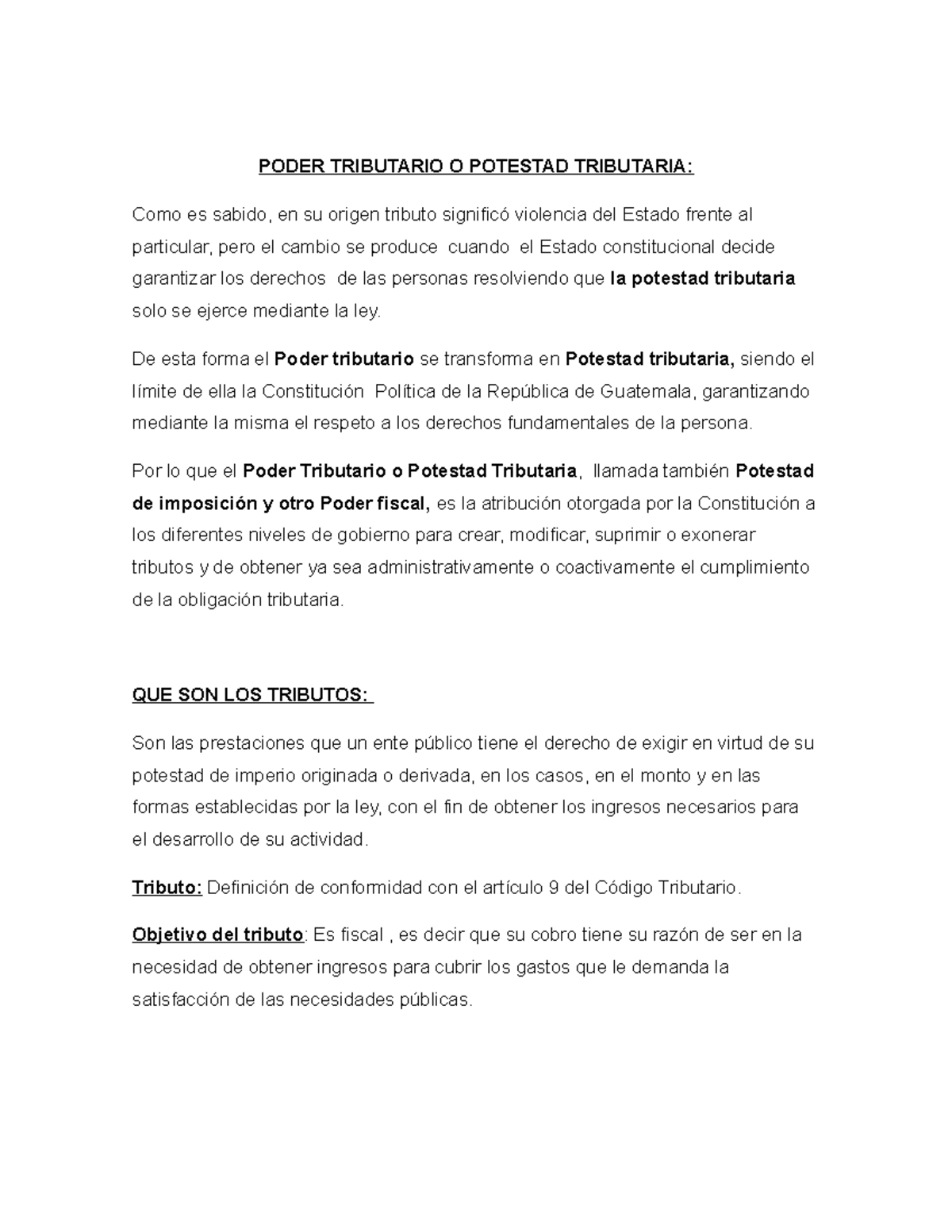 3. Poder Tributario O Potestad Tributaria - PODER TRIBUTARIO O POTESTAD ...