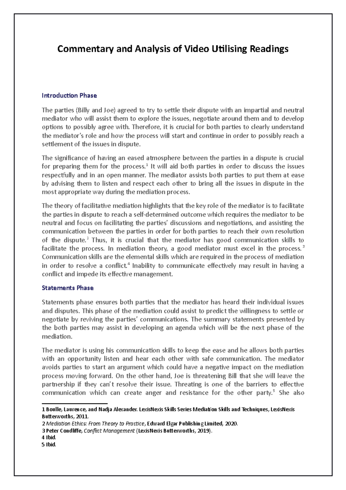 Assigment 1 - assignment - Commentary and Analysis of Video Utilising ...